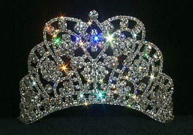 #11914 Large Butterfly Cluster Tiara - Contoured Base